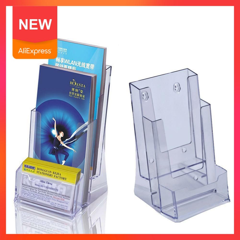 3 grid Clear Acrylic Business Card Holder Brochure... – Vicedeal