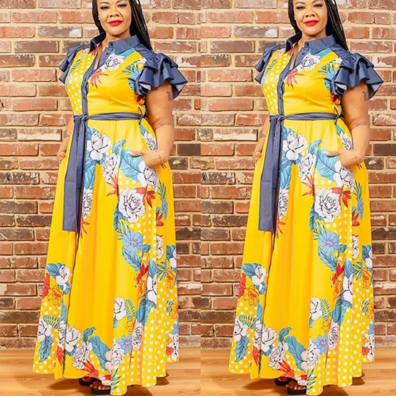 3XL 4XL 5XL Plus Size Afrikaanse Maxi Jurken Voor ... – Grandado