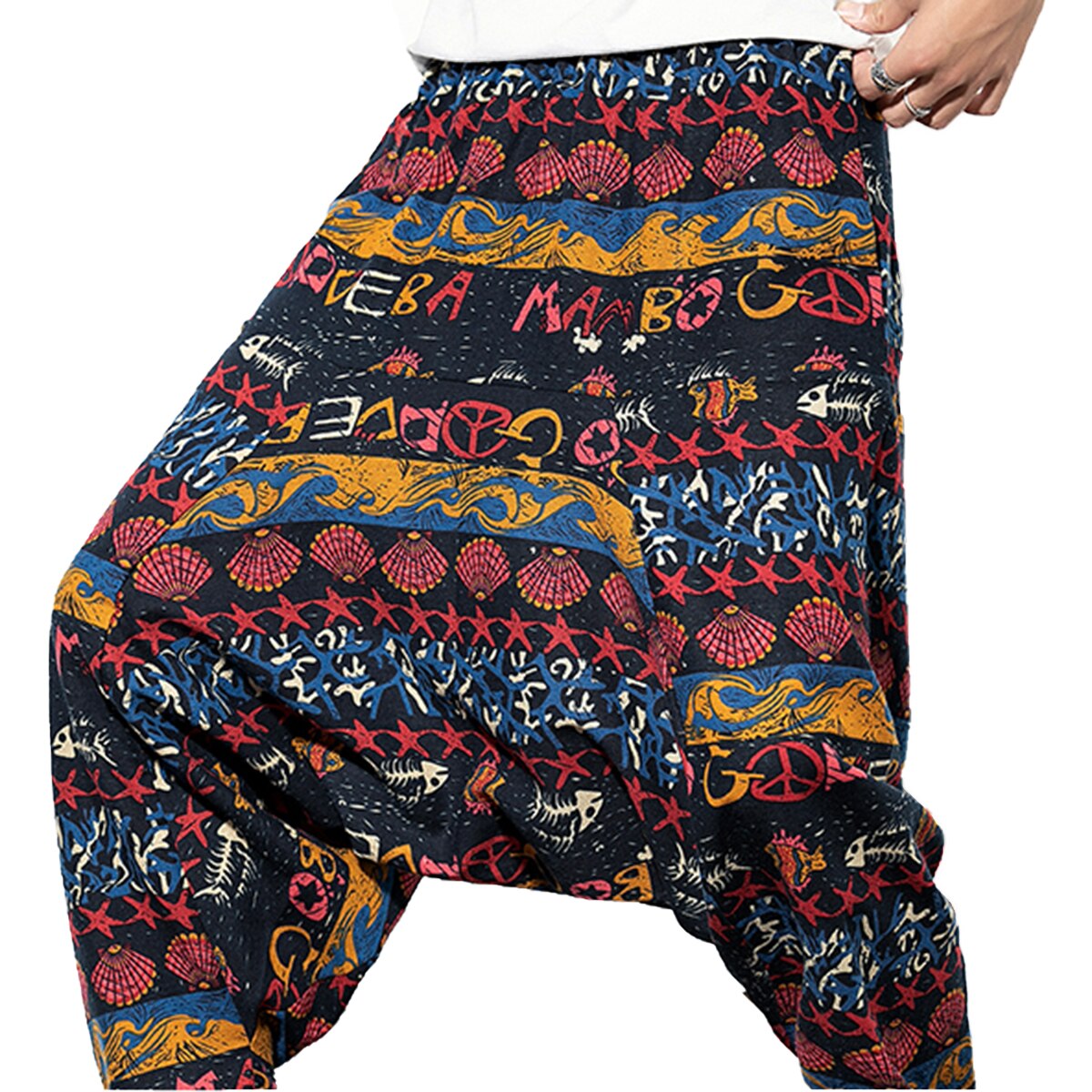 Hip hop Cross Pants Men Baggy Harem Pants Boys Cau... – Grandado