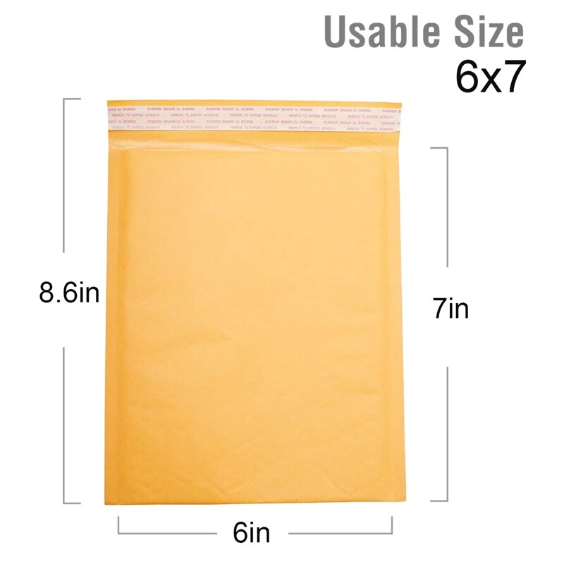 6X7 Inches Gevoerde Enveloppen Kraft Bubble Mailer... – Grandado