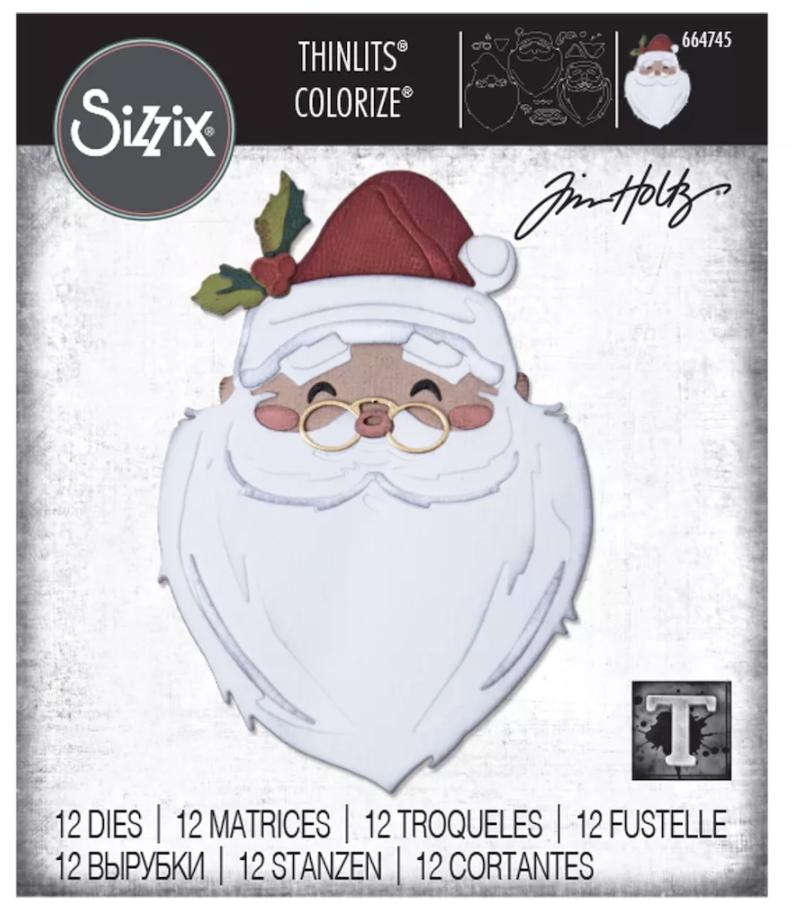Skull Santa Claus Leafy Twigs Thinlits Metal Die C... – Grandado