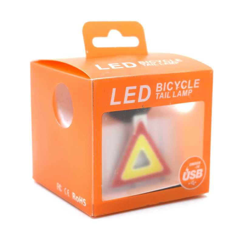 Triangle Bike Taillight Red Yellow LED USB Chargin... – Grandado