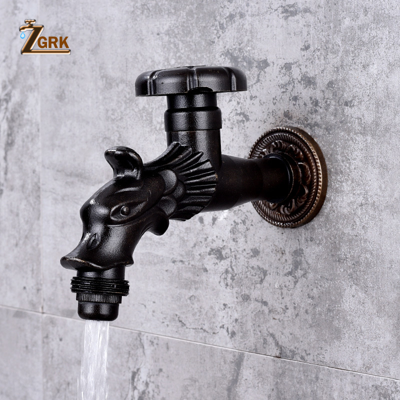 Brass Taps Bathroom Washing Machine Faucet Dragon ... – Grandado