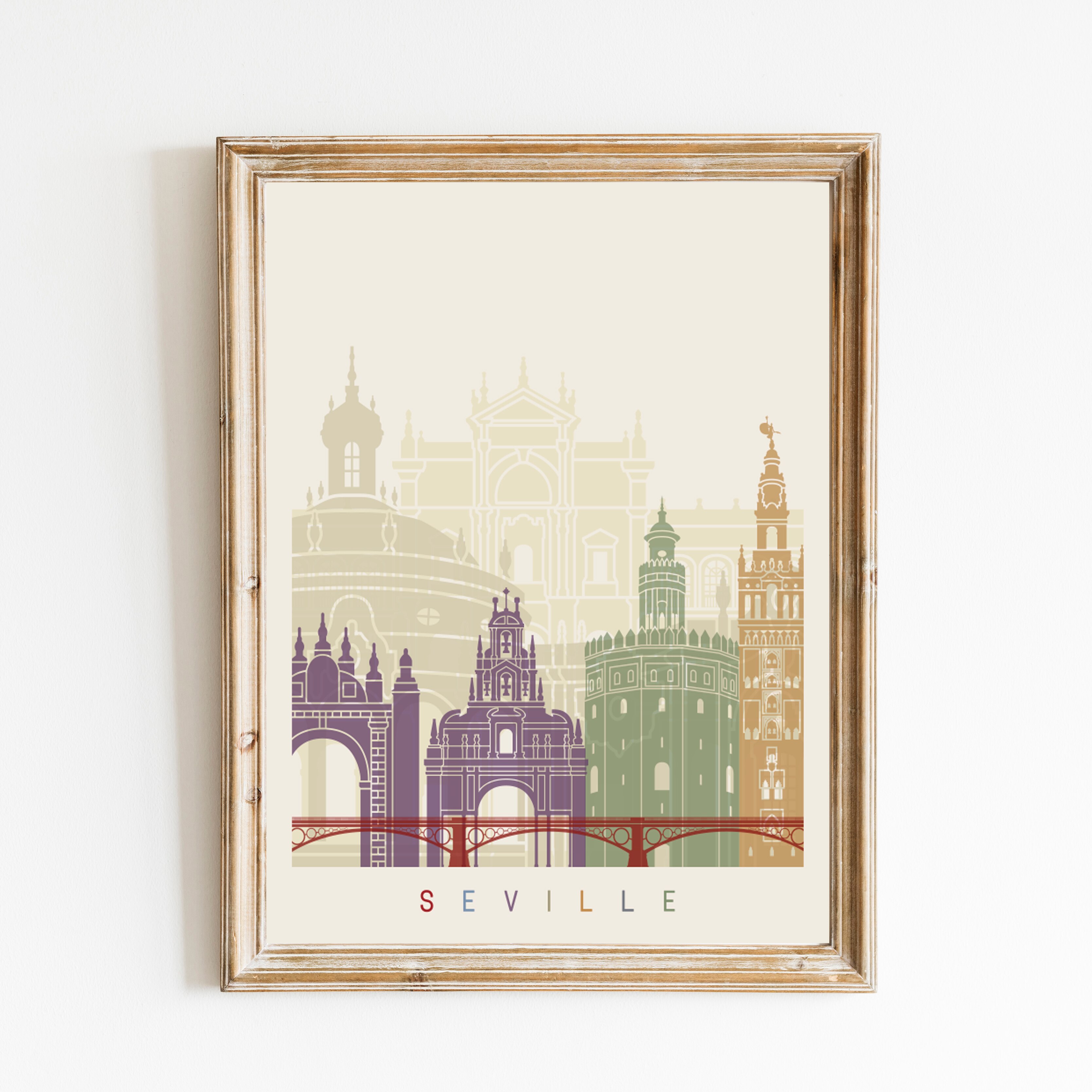 Sevilla Skyline Poster-Art Print Home Decor Monume... – Grandado