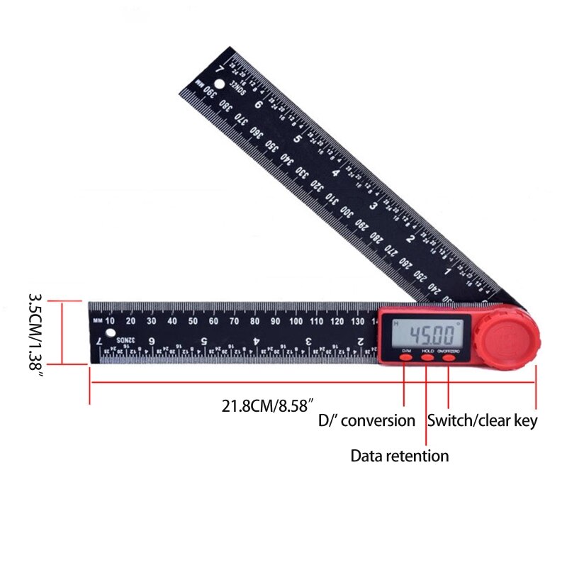 200/300mm Digital Angle Finder Ruler Digital Protr... – Grandado