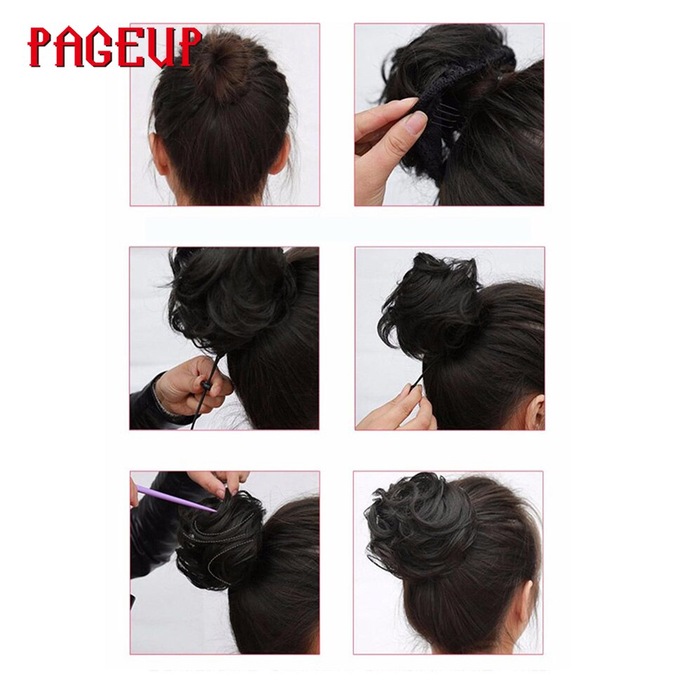 Pageup Curly Chignon Clip In Hair Bun Hairpieces R... – Grandado