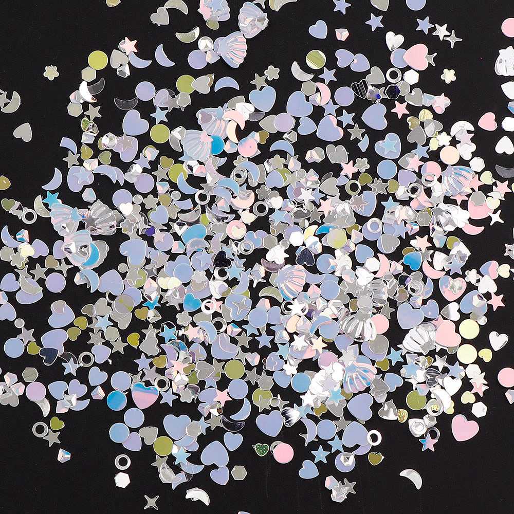 10g/ poser flerfargede stjerner hjerteform pvc hul... – Vicedeal