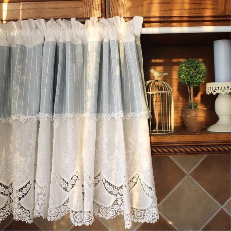 JUYANG. Blue and white stripes embroidered coffee ... – Vicedeal