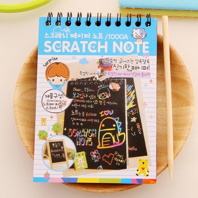 DIY Scratch Book Scratch Stickers Note Book Drawin... – Grandado