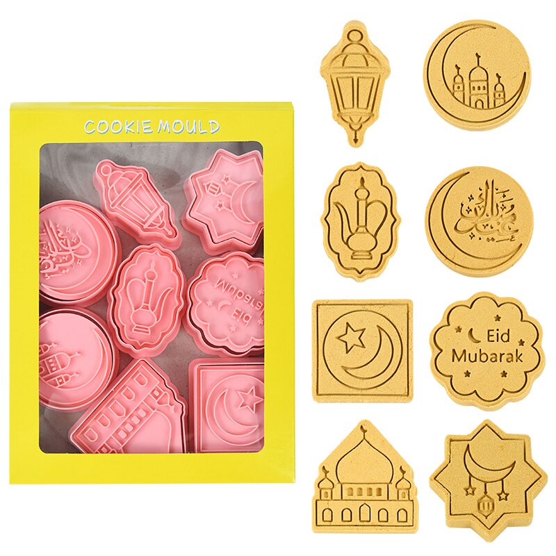 EID MUBARAK Food Grade Plastic Cookie Mold Ramadan... – Grandado