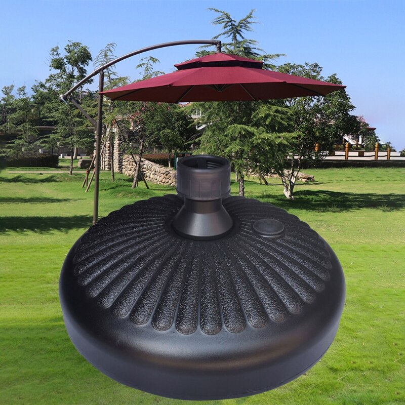 Garden Yard Umbrella Base Stand Round Plastic Pati... – Grandado