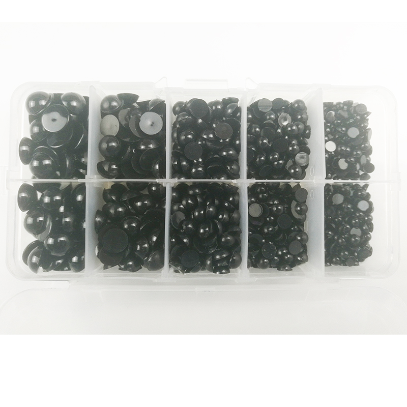 760 stks Ronde Platte Zwarte Ogen Plastic Ogen voo... – Grandado