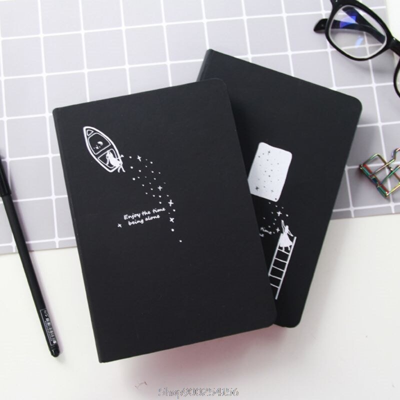 Starry Sky Black Cardboard Notebook Planner Journa... – Grandado