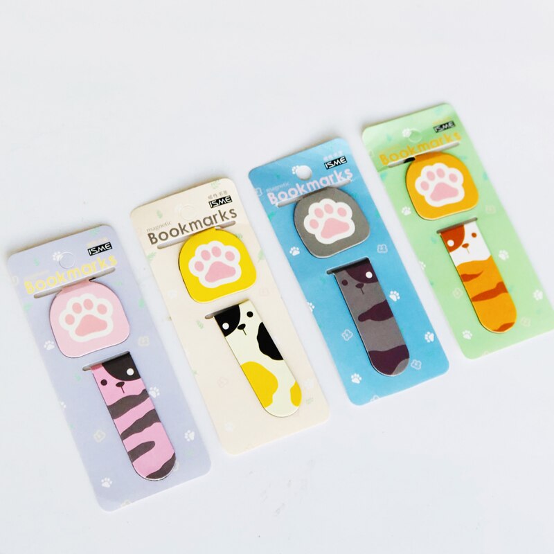 2pcs /Set Kawaii Cat Paw Magnetic Bookmark Mark of... – Grandado