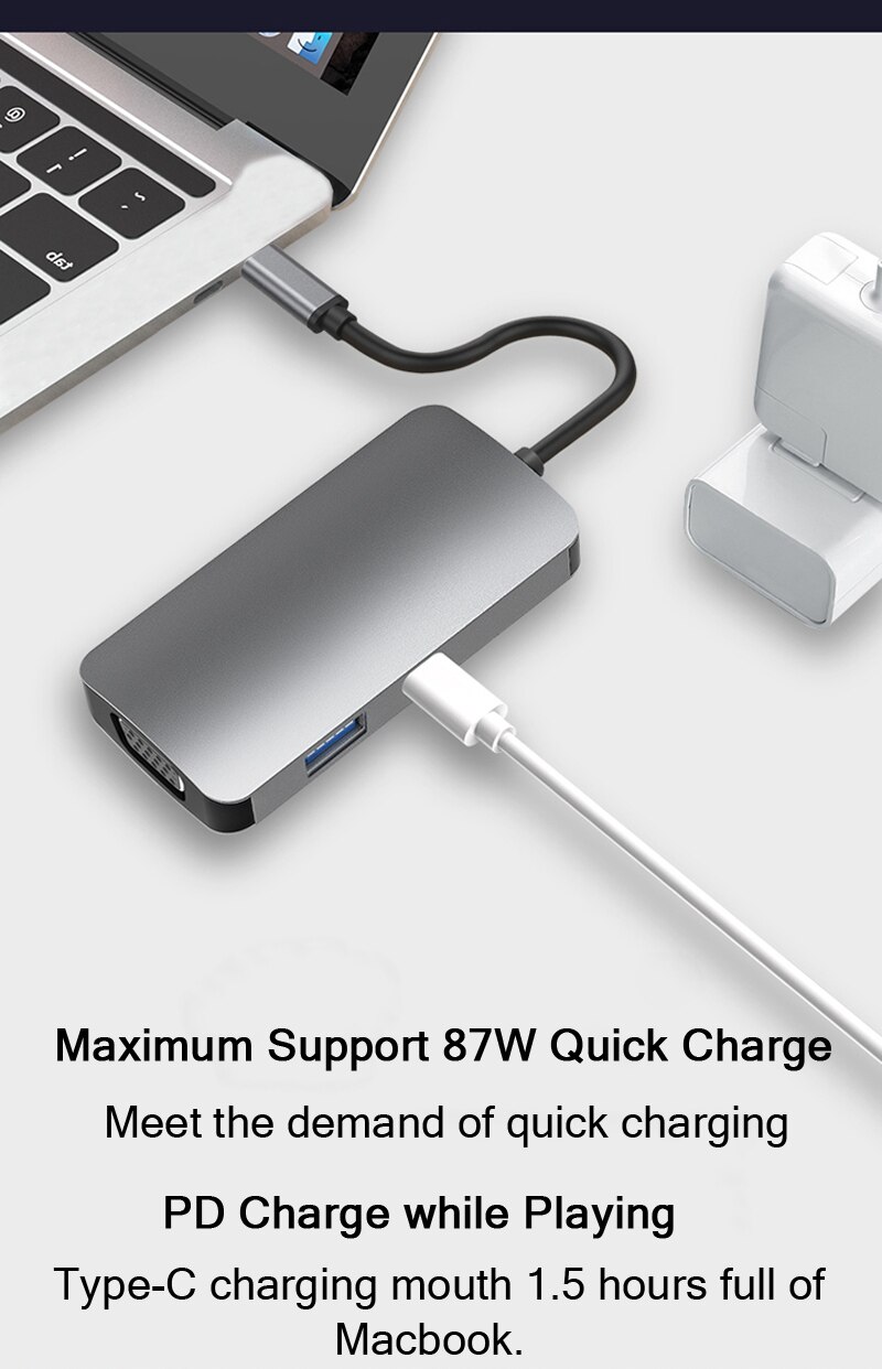 MST Docking Station HUB Type C HDMI USB VGA Hub fo... – Grandado