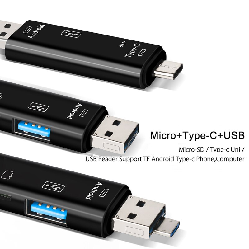 Multi micro sd kortlæser micro type-c usb hub memo... – Grandado