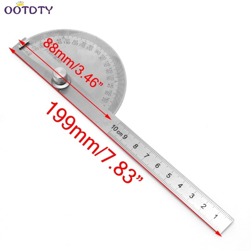 Stainless Steel Round Head 180 degree Protractor A... – Grandado