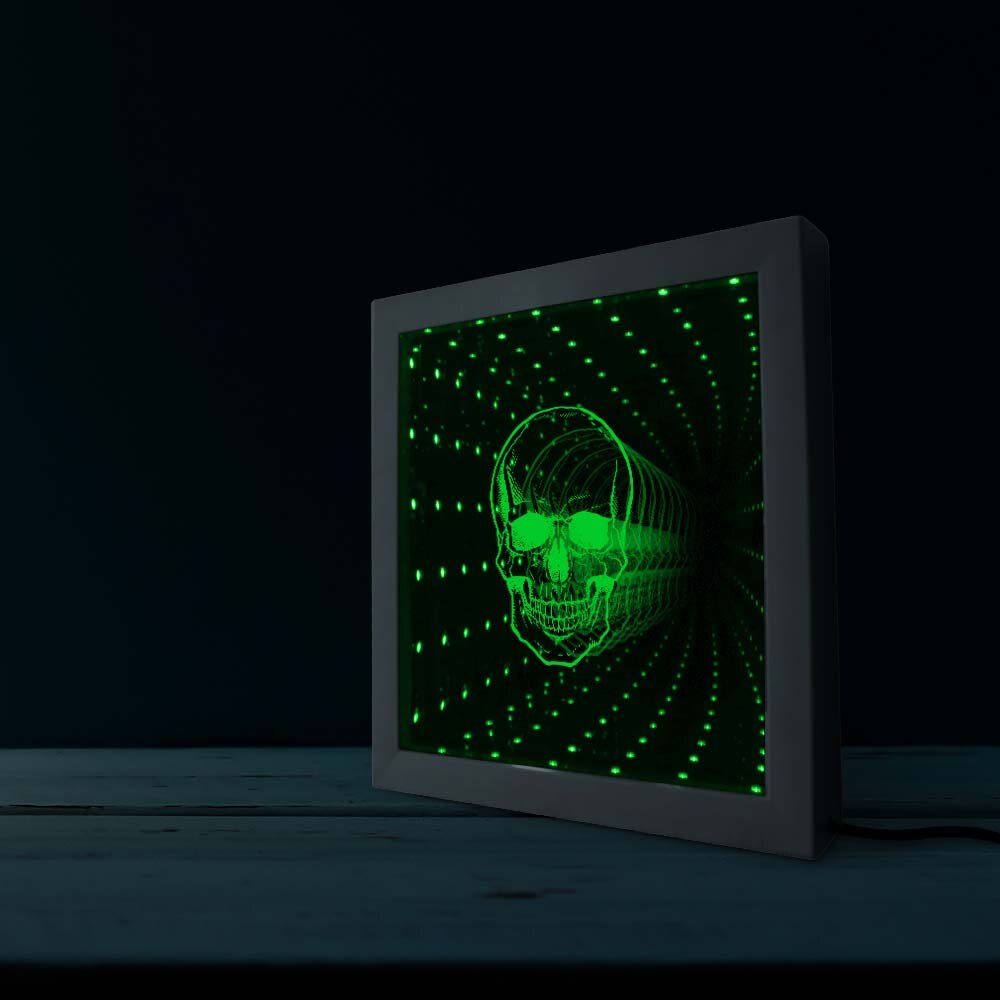 Skull Head LED Infinity Mirror Color Changing LED ... – Grandado