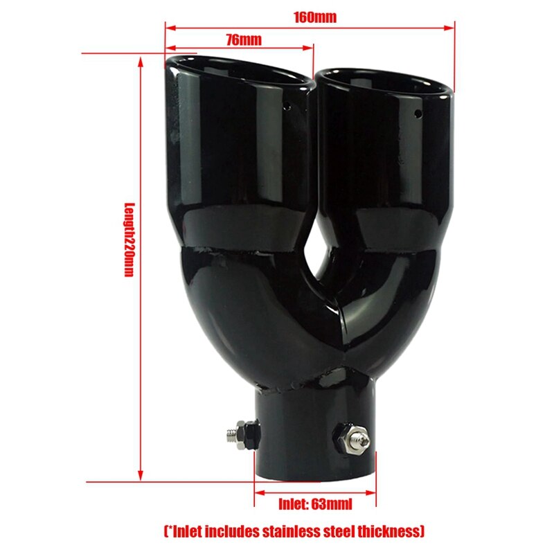 Car Universal Stainless Steel Tail Throat Car Exha... – Grandado