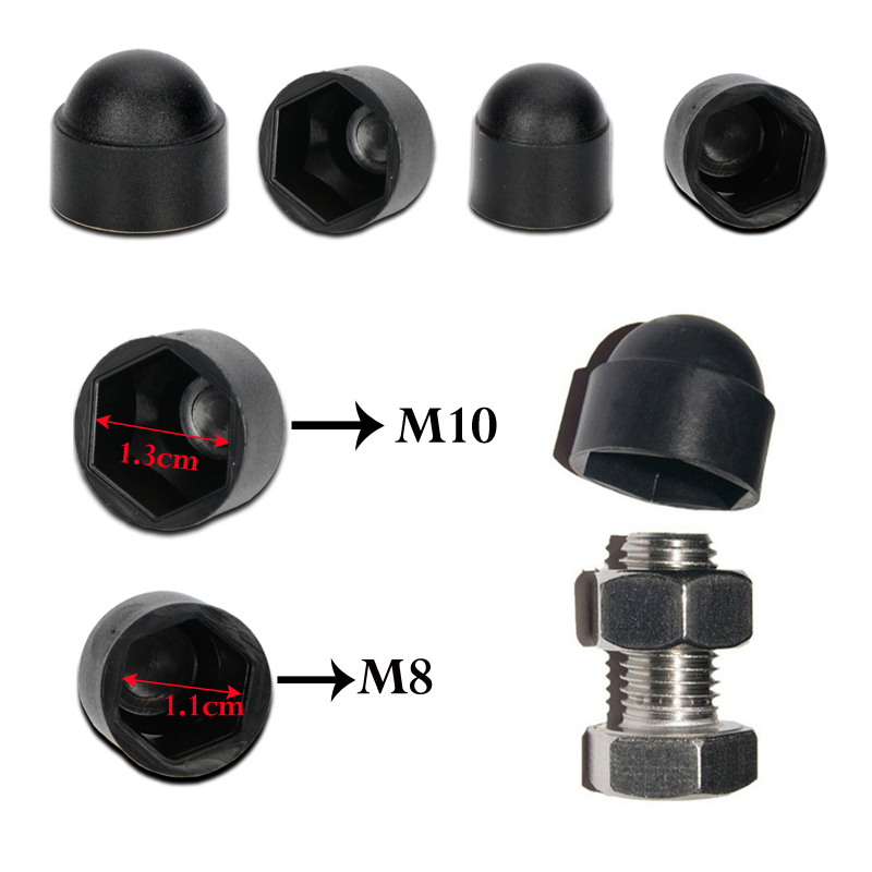 M8 M10 Plastic Metric Dome Bolts Nuts Head Caps Co... – Grandado