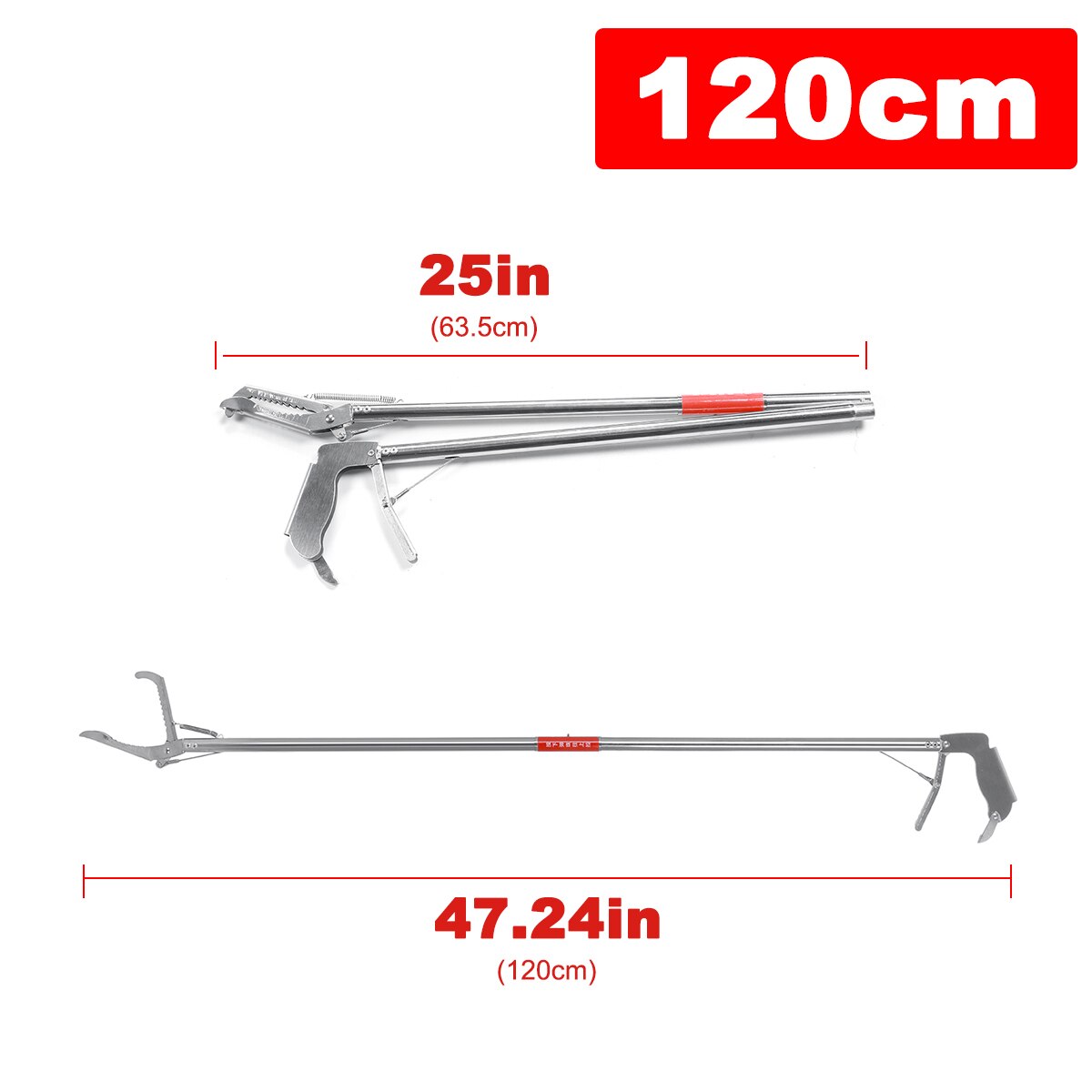 120cm/150cm Foldable Snake Tongs Stick Reptile Cat... – Grandado