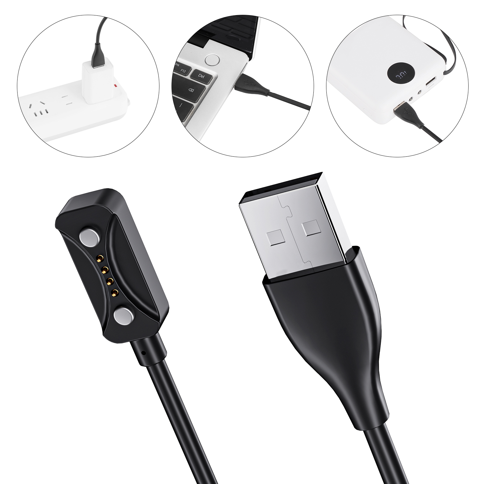 1m Magnetische USB-oplaadkabel Oplader Dock Vervan... – Vicedeal