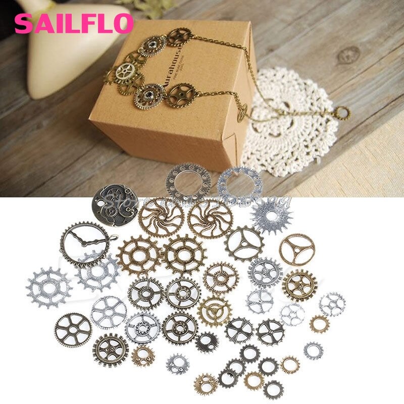 42Pcs/Pack Mix Alloy Mechanical Steampunk Cogs & G... – Grandado