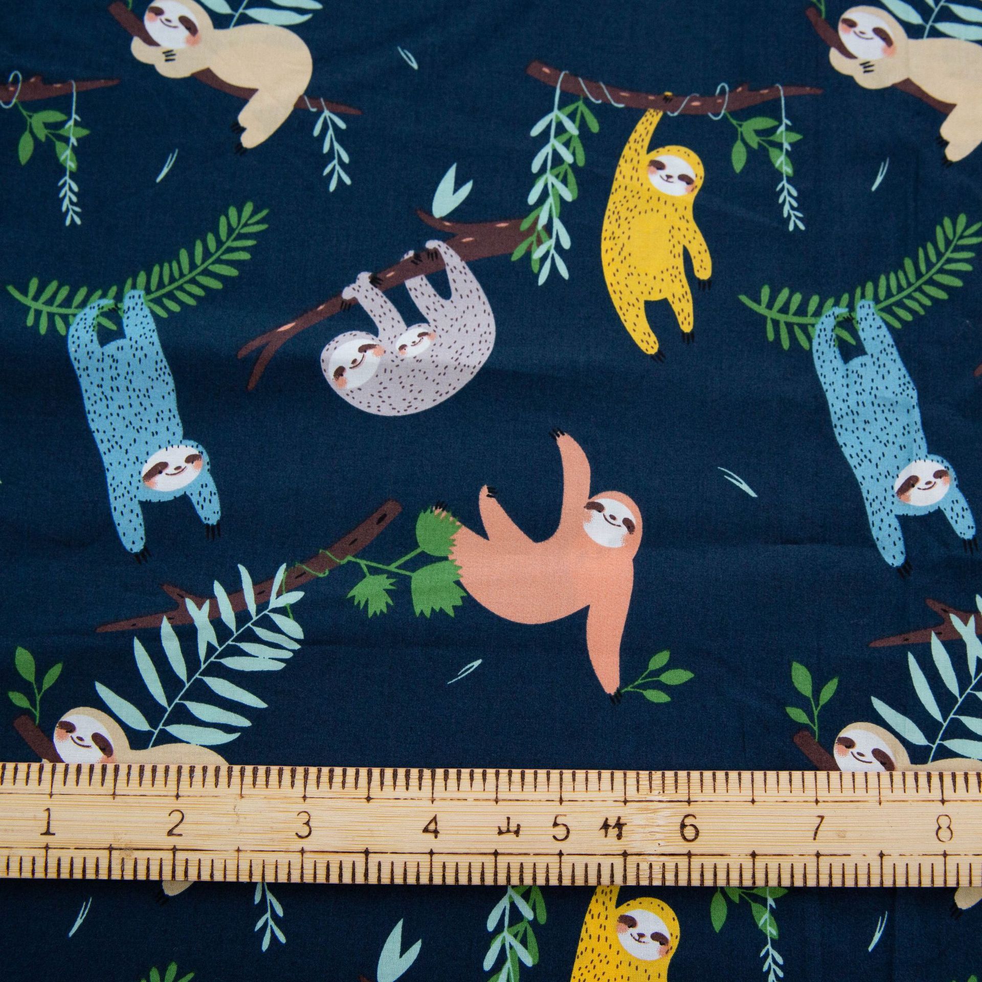 140Cm Breed Cartoon Luiaard Bedrukte Katoenen Stof... – Grandado