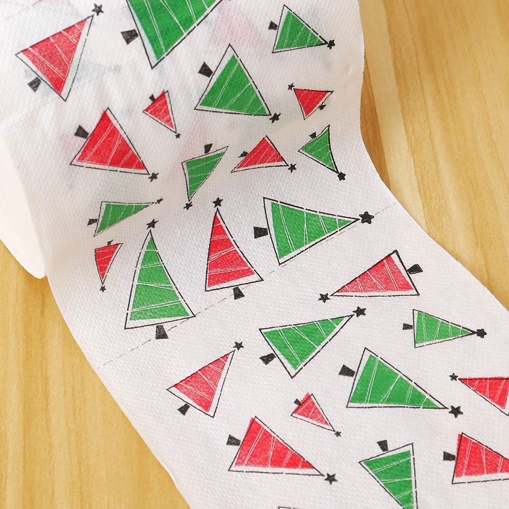 2 Layers Christmas Tree Pattern Toilet Roll Paper ... – Grandado