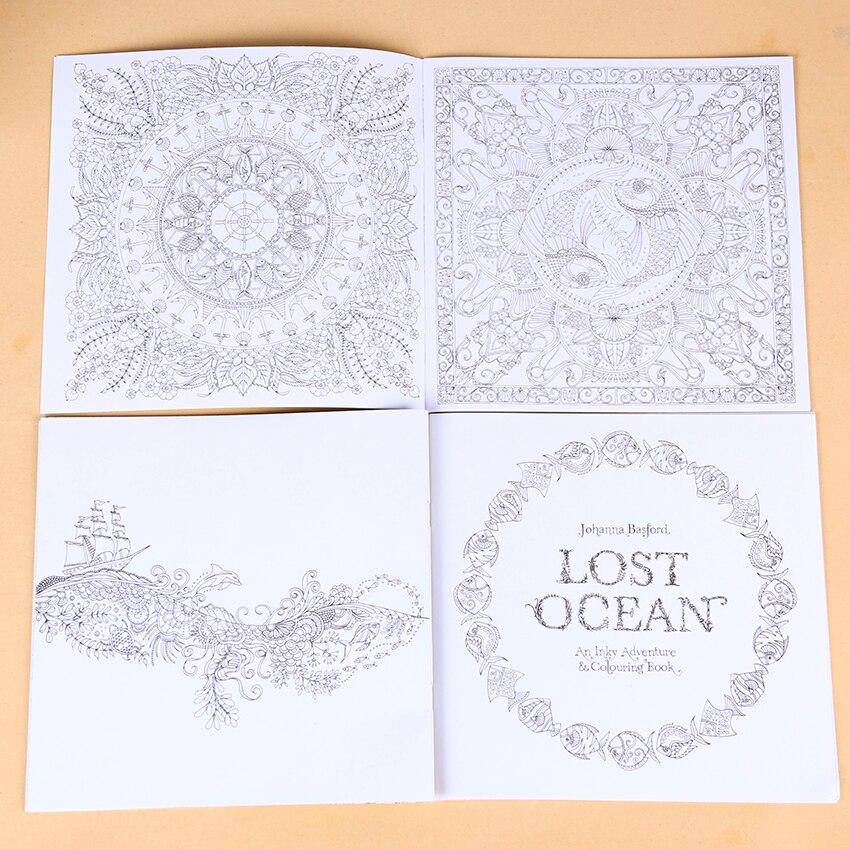 1 PC 24 Pages Lost Ocean Inky Adventure Coloring B... – Grandado