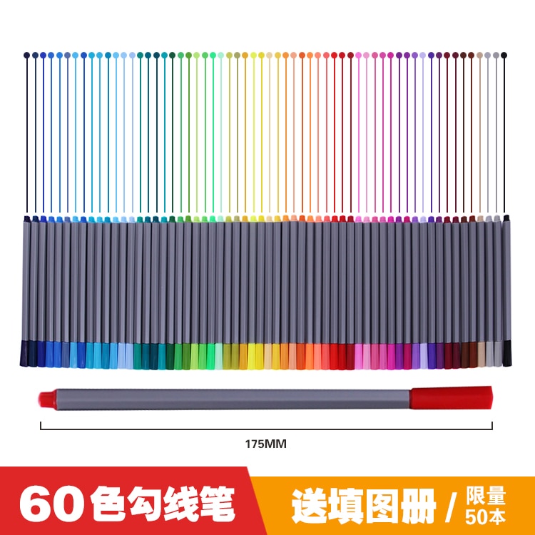 24 kleuren 0.4mm Fiber Marker Pen FinelinersMarker... – Grandado
