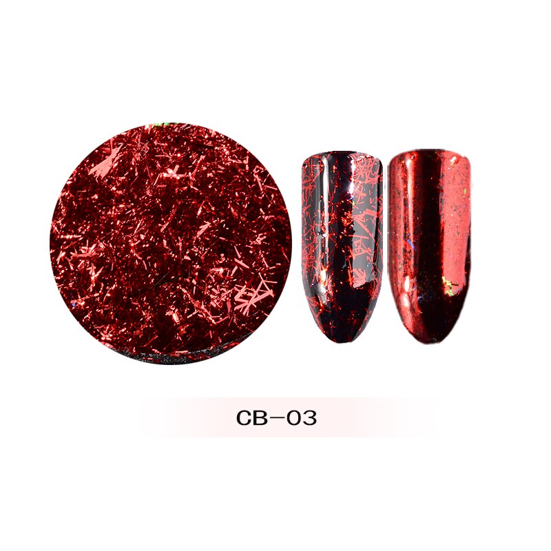 Nail Art Glitter Aluminium Vlokken Spiegel Effect Grandado