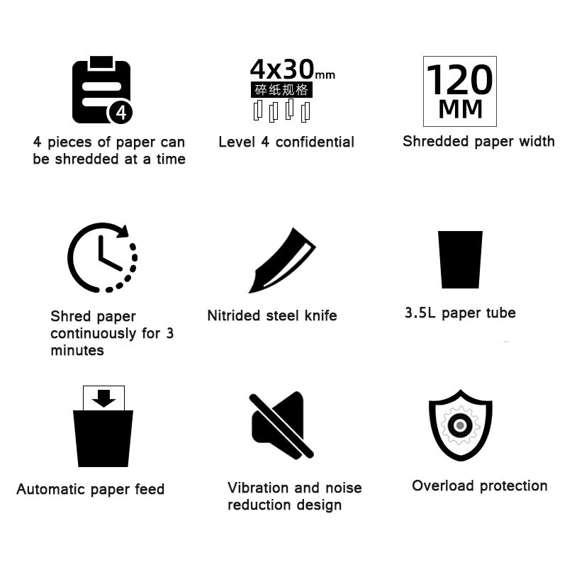 3.5L Mini Portable Document Shredder Particle Sile... – Grandado