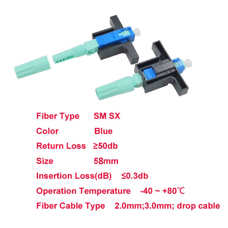 ]20 Pcs SC/UPC SM Connector rápido de fibra óptica... – Grandado