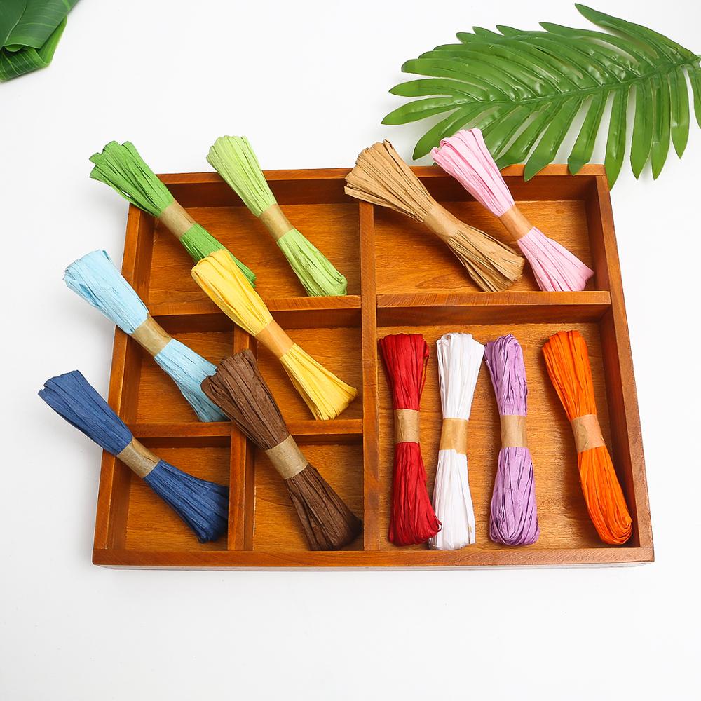 10m 12 Colors Natural Raffia Rope DIY Raffia Grass... – Grandado