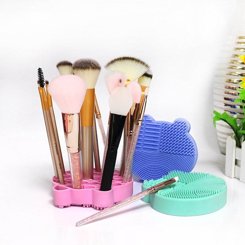 Makeup Brush Storage Box Silicone Bear Makeup Brus... – Vicedeal