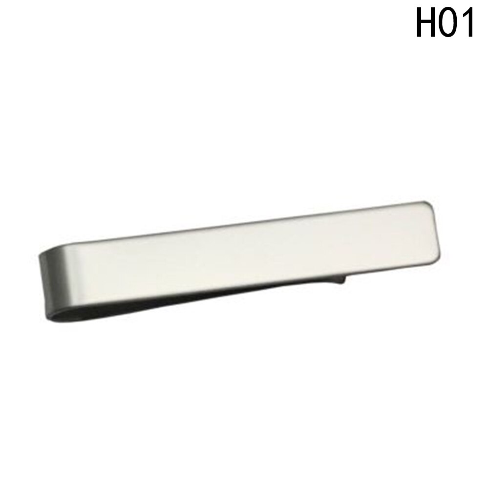 Simple Black Silver Metal Necktie Tie Bar Men Clot... – Grandado