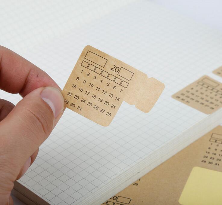 Universal Calendar Sticker Kraft Paper – Grandado