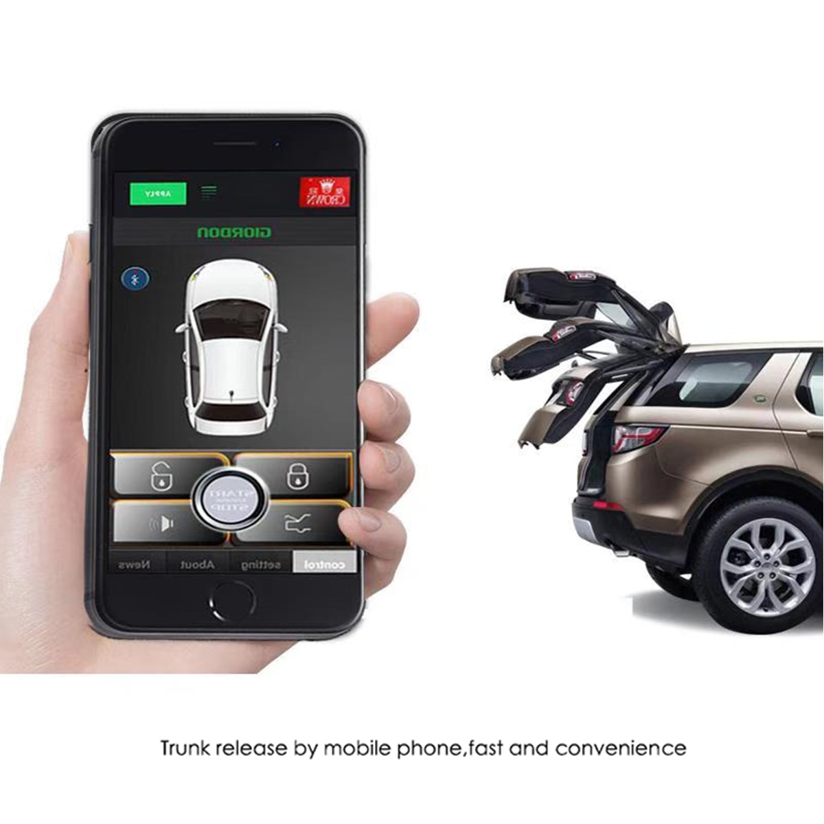 MACTAK PKE Smart Key Car Alarm System With Remote ... – Grandado