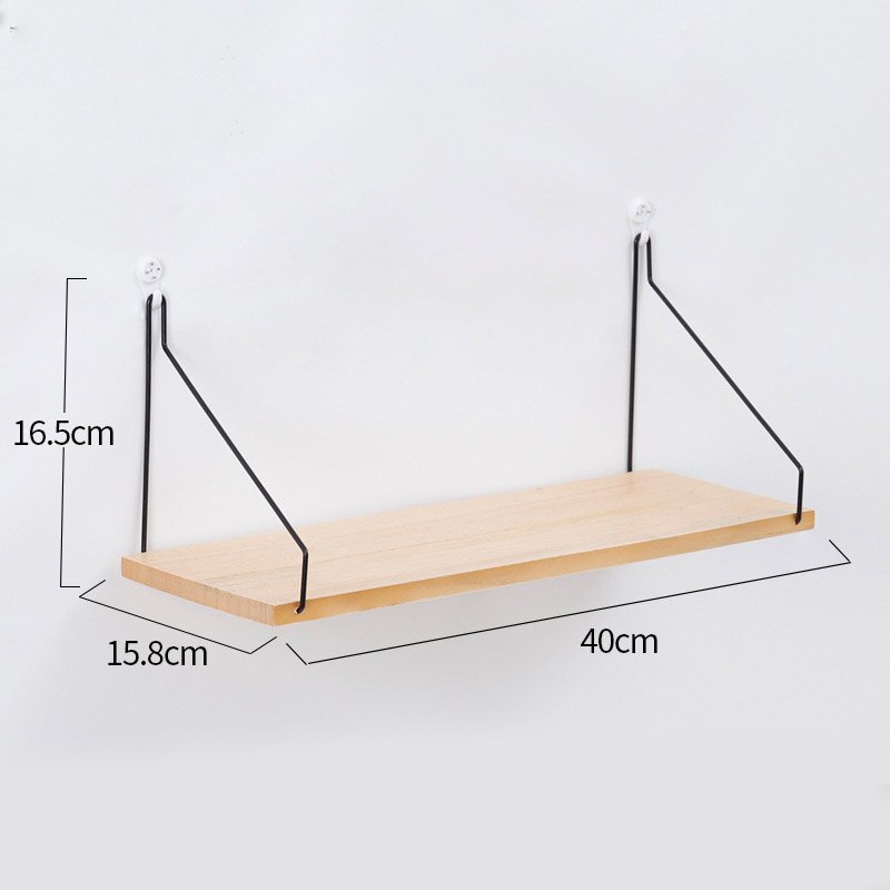 Eenvoudige Houten Muur Plank Kamer Decoratie Opber... – Vicedeal