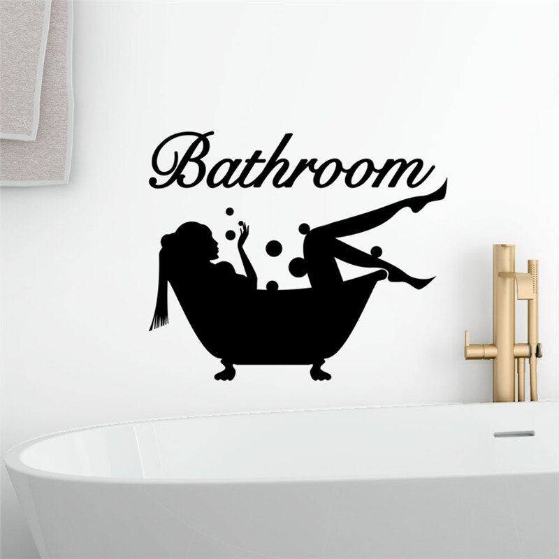 Funny Toilet Entrance Sign Bathroom Bubble Sticker... – Grandado