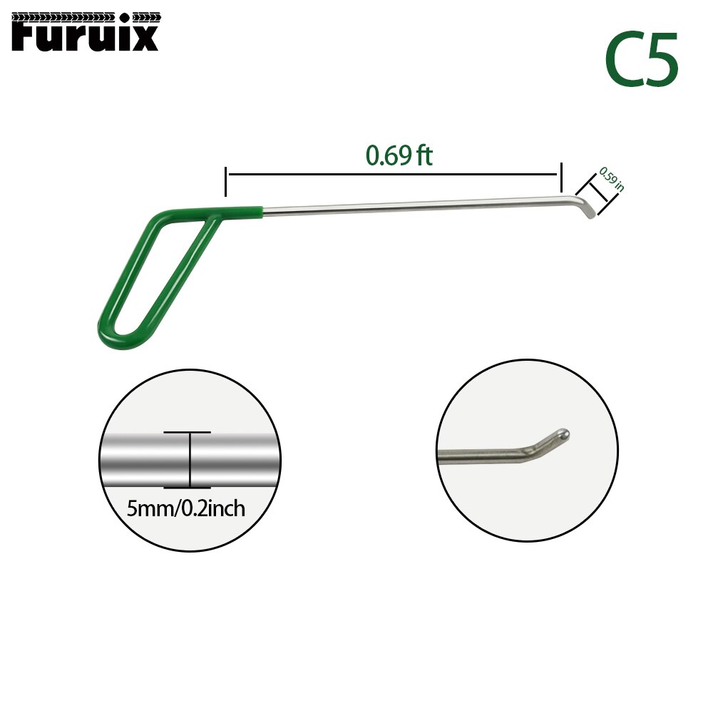 FURUIX 1/3/6 pcs PDR push Rods Set Paintless Dent ... – Grandado