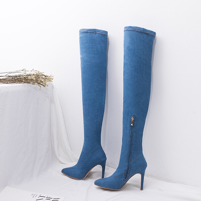 Women Boots High Heels Spring Autumn Over The Knee... – Grandado