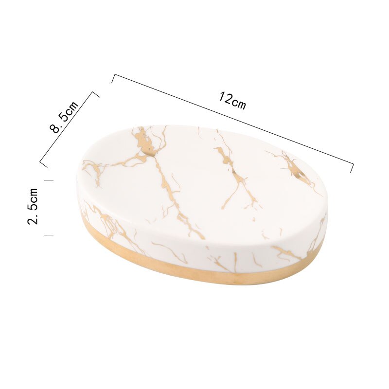 Gold Inlay Marble Textuur Zeep Basis Europese Mode... – Grandado