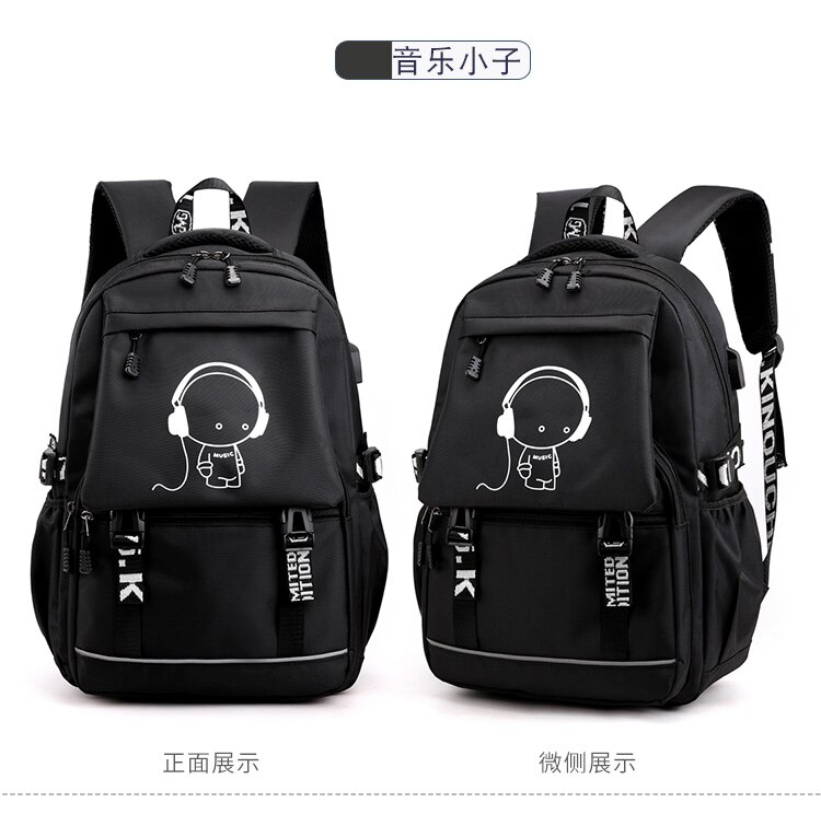 men's high-capacity backpack with luminous pattern... – Grandado