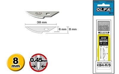 OLFA KB4-R/5 MADE IN JAPAN OLFA Chisel Art BladeCu... – Grandado