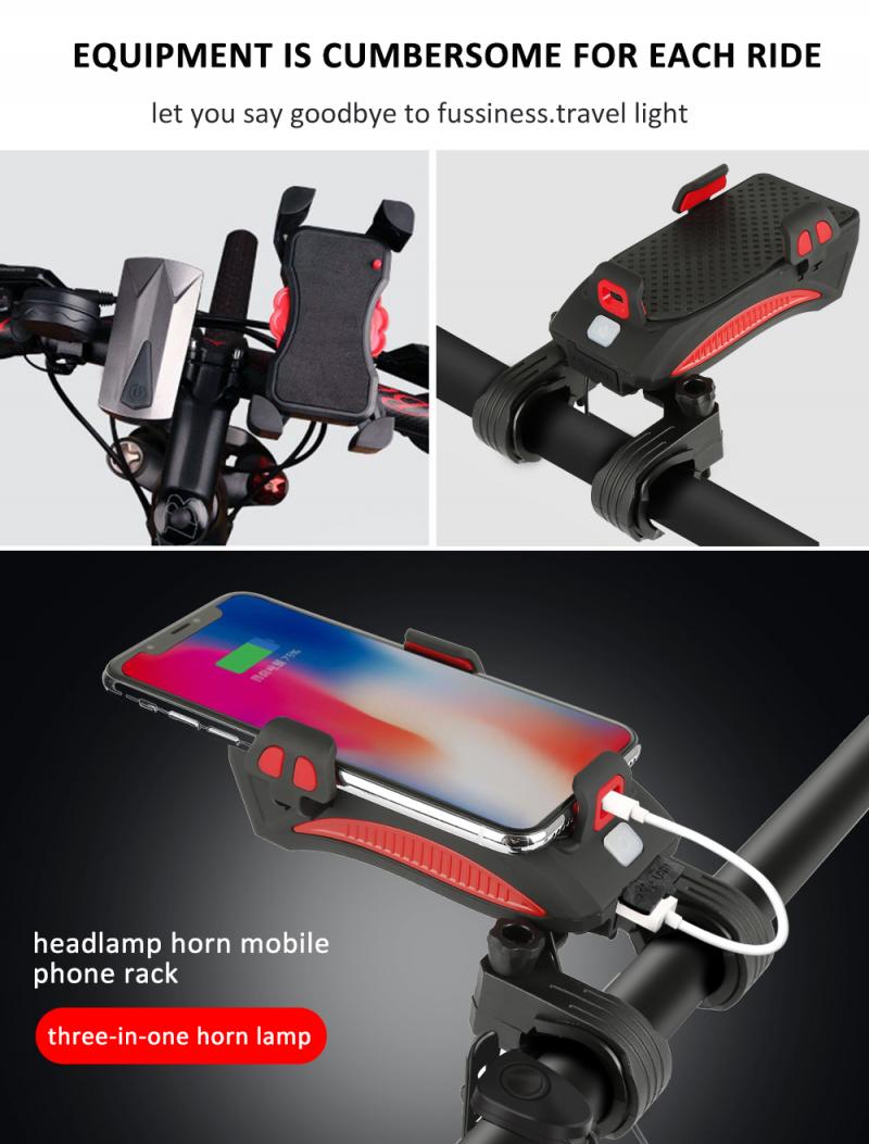 4 In 1 Bike Light Bicycle Light Rechargeable 4000 ... – Grandado