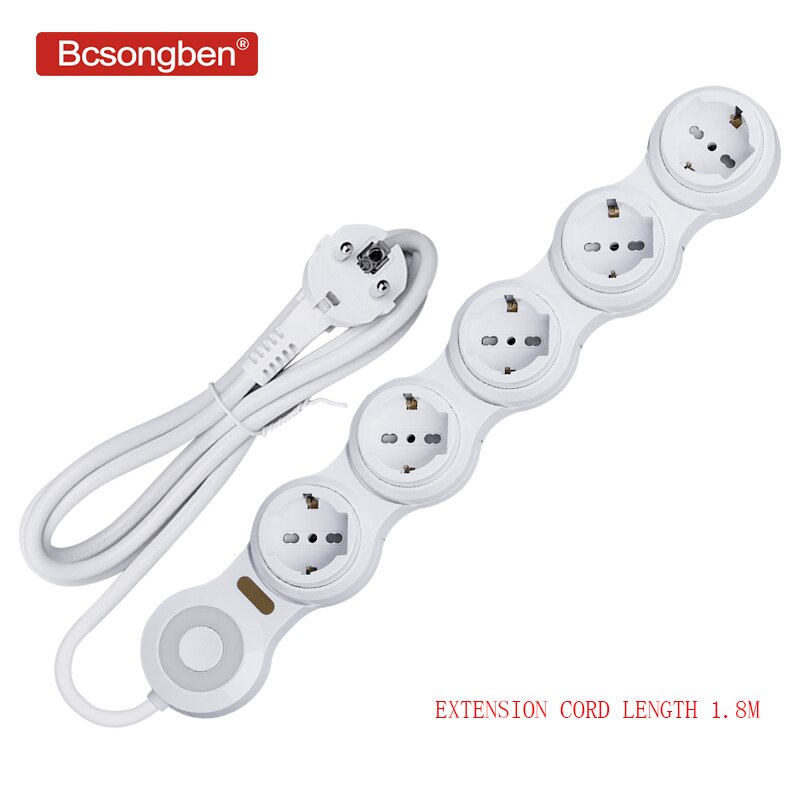 Bcsongben Eu Pop Plug Power Socket 1 To 5 Kitchen Grandado