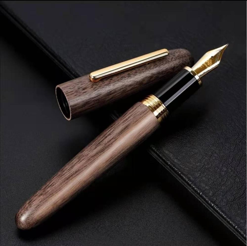Jinhao 9056 Fountain Pen Wooden Ink Pen F Nib Conv... – Vicedeal