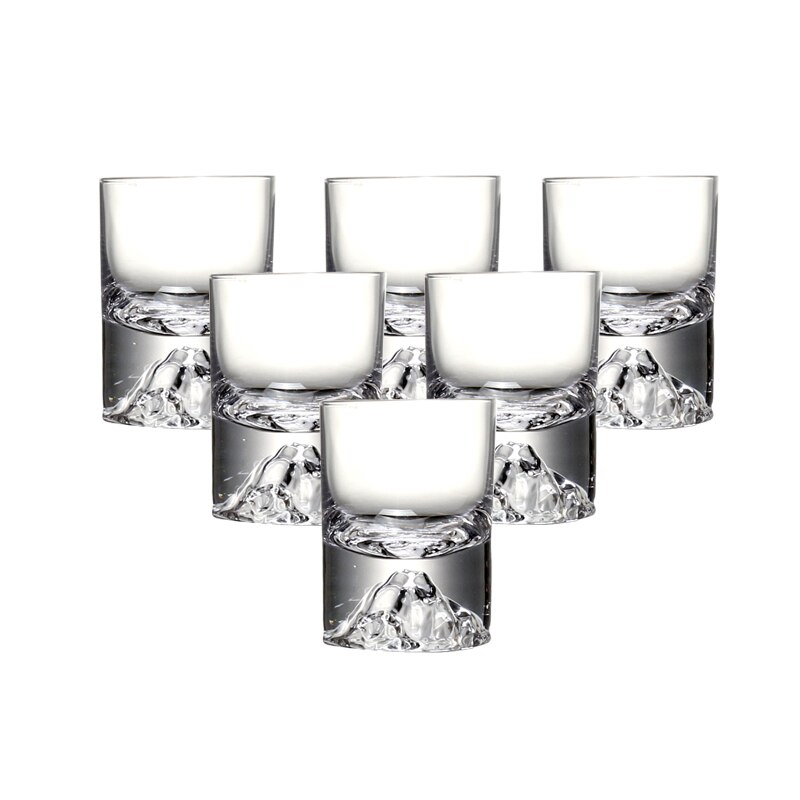 6pcs Lead-Free Crystal Clear Heavy Base with Hill ... – Grandado